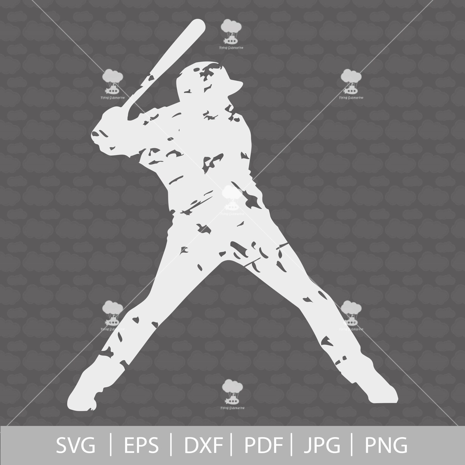 Baseball Svg SVG DXF PDF Baseball Bat Svg Distressed Svg | Etsy