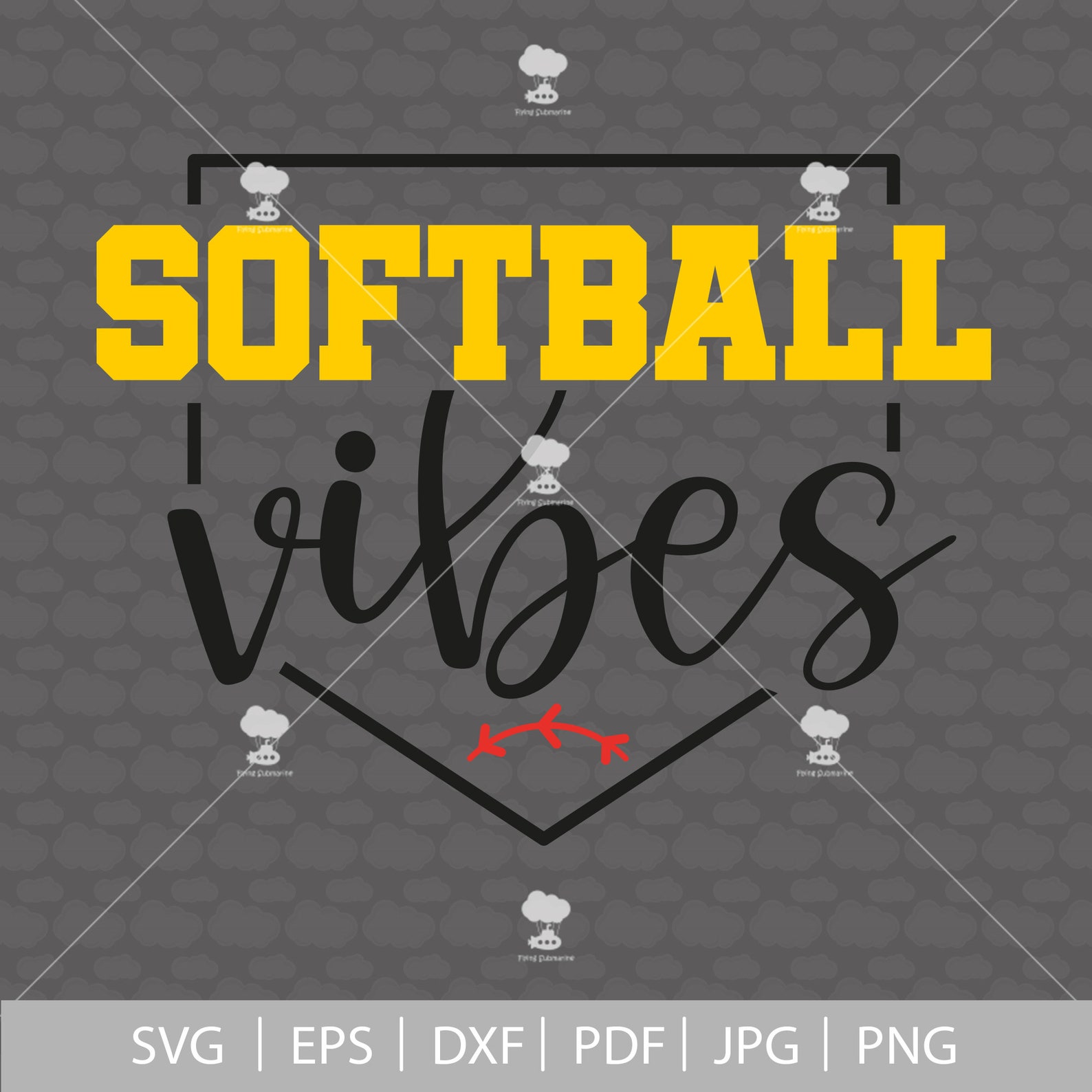 Softball Vibes Svg Softball Svg SVG Softball Mom Svg - Etsy