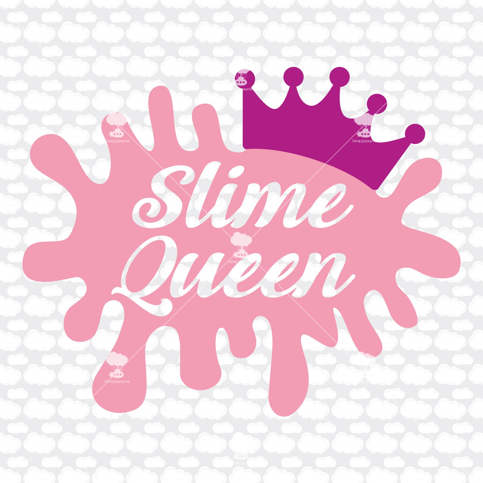 Slime Queen Svg SVG DXF Clipart Digital Download Slime - Etsy