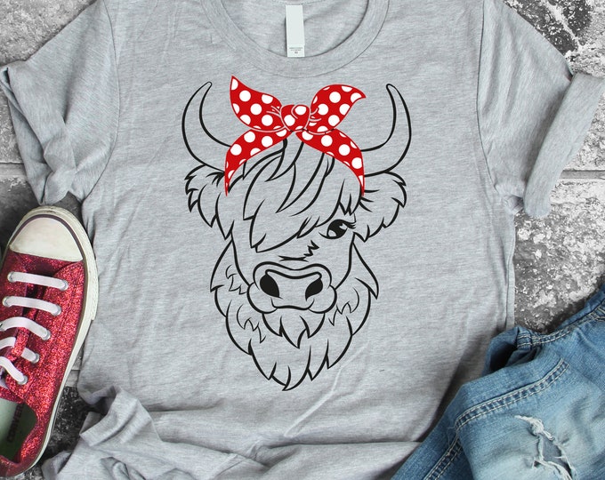 Bandana Cow Svg, Bandana Animal, Moo Svg, Farm Animal, Cute Cow, Heifer ...