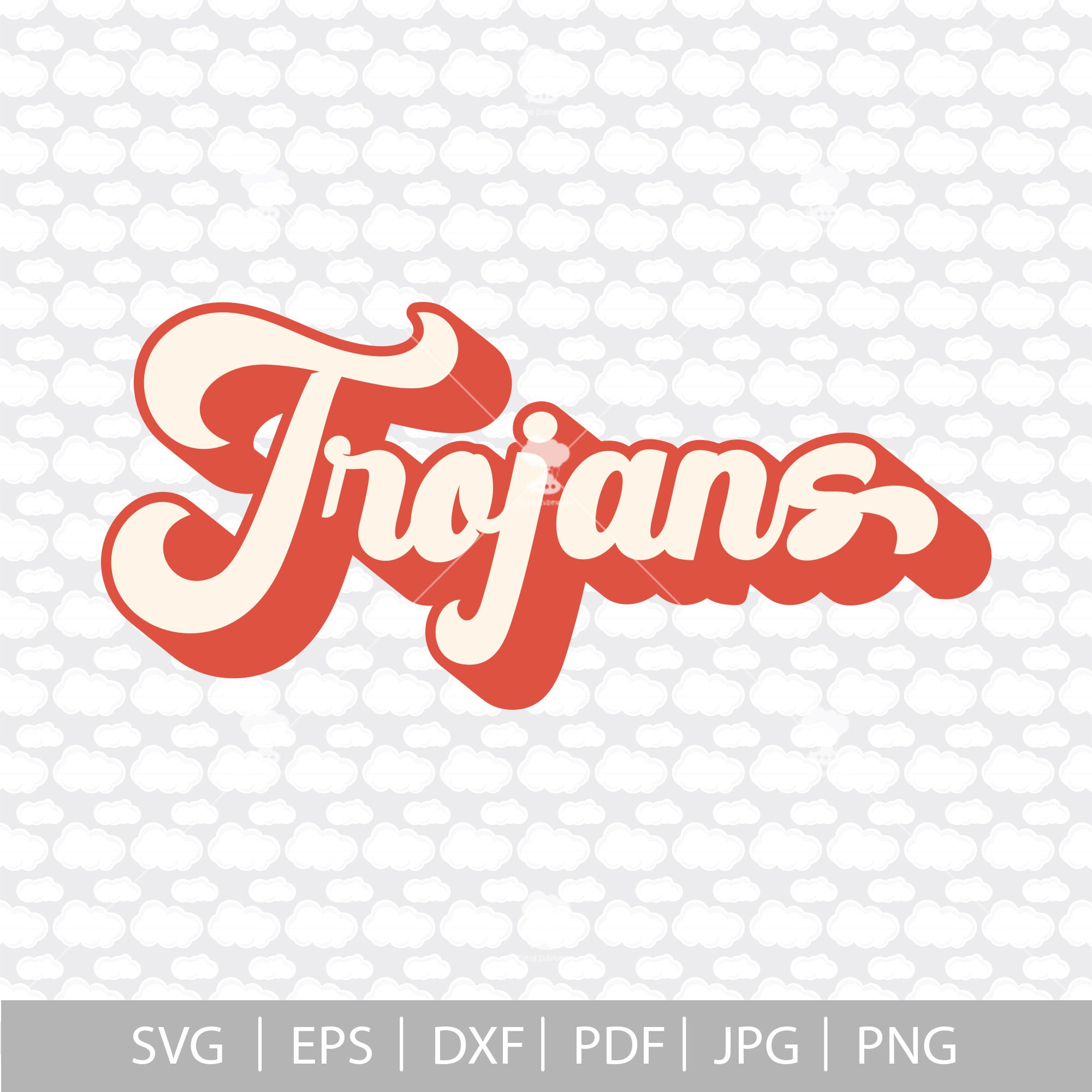 Trojans Svg SVG DXF Baseball Svg Trojans Baseball - Etsy