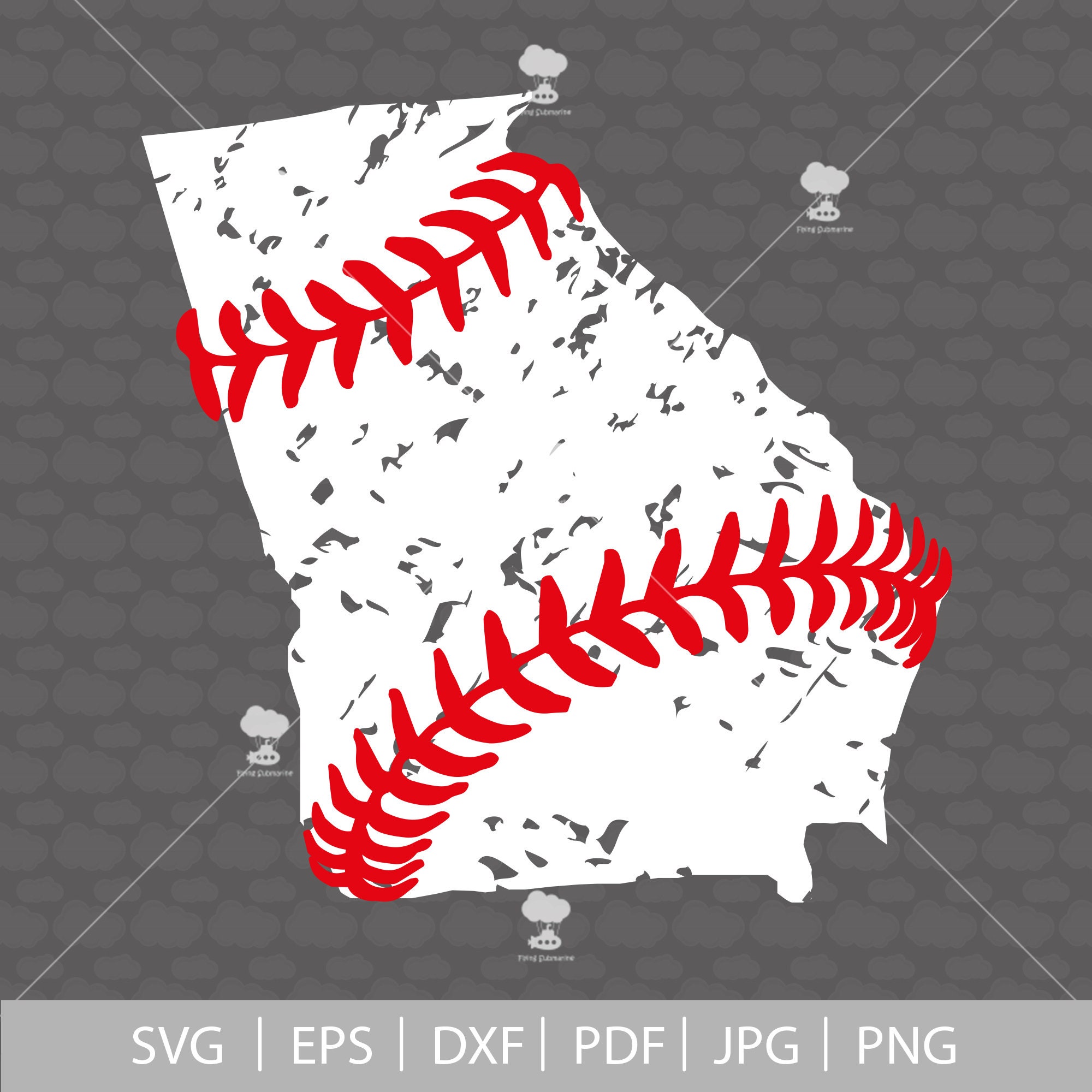 Georgia Svg DXF SVG PDF Baseball Svg Digital Download | Etsy Canada