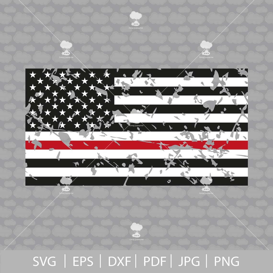 Distressed flag svg SVG DXF fireman svg firefighter svg | Etsy