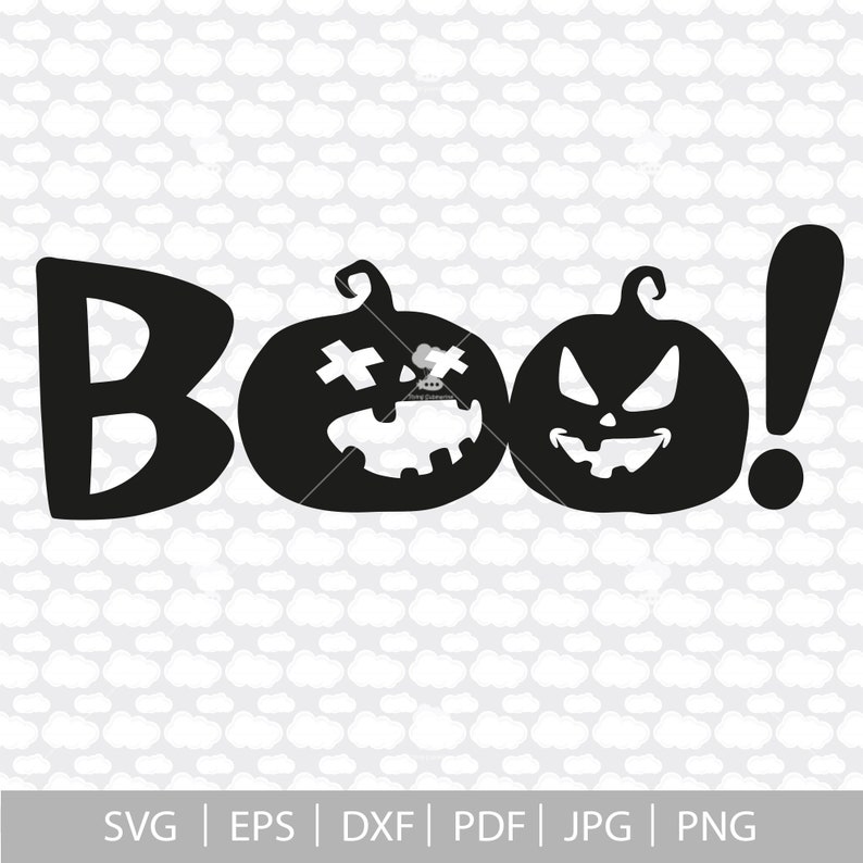 Boo Pumpkin Face SVG, Halloween Clipart (digital File) - Etsy