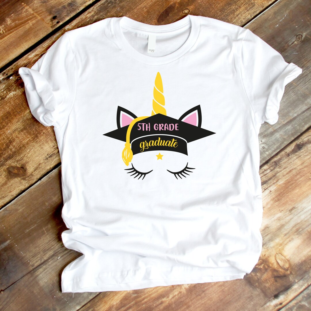 Graduation Cap Svg, Unicorn Svg, SVG, DXF, 5th Grade Graduation Svg ...