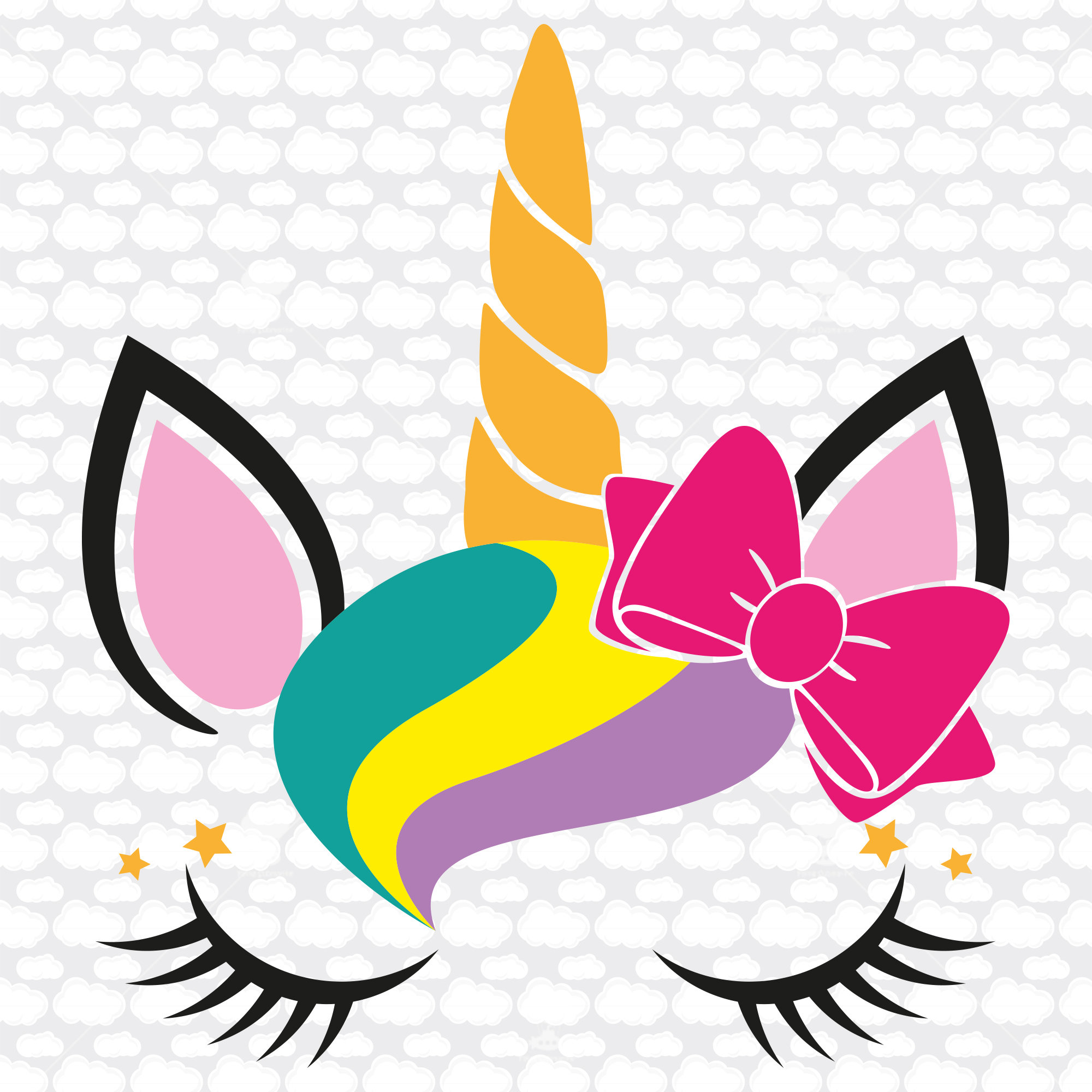 Unicorn Face Svg SVG EPS DXF Unicorn Svg Unicorn Head - Etsy Canada