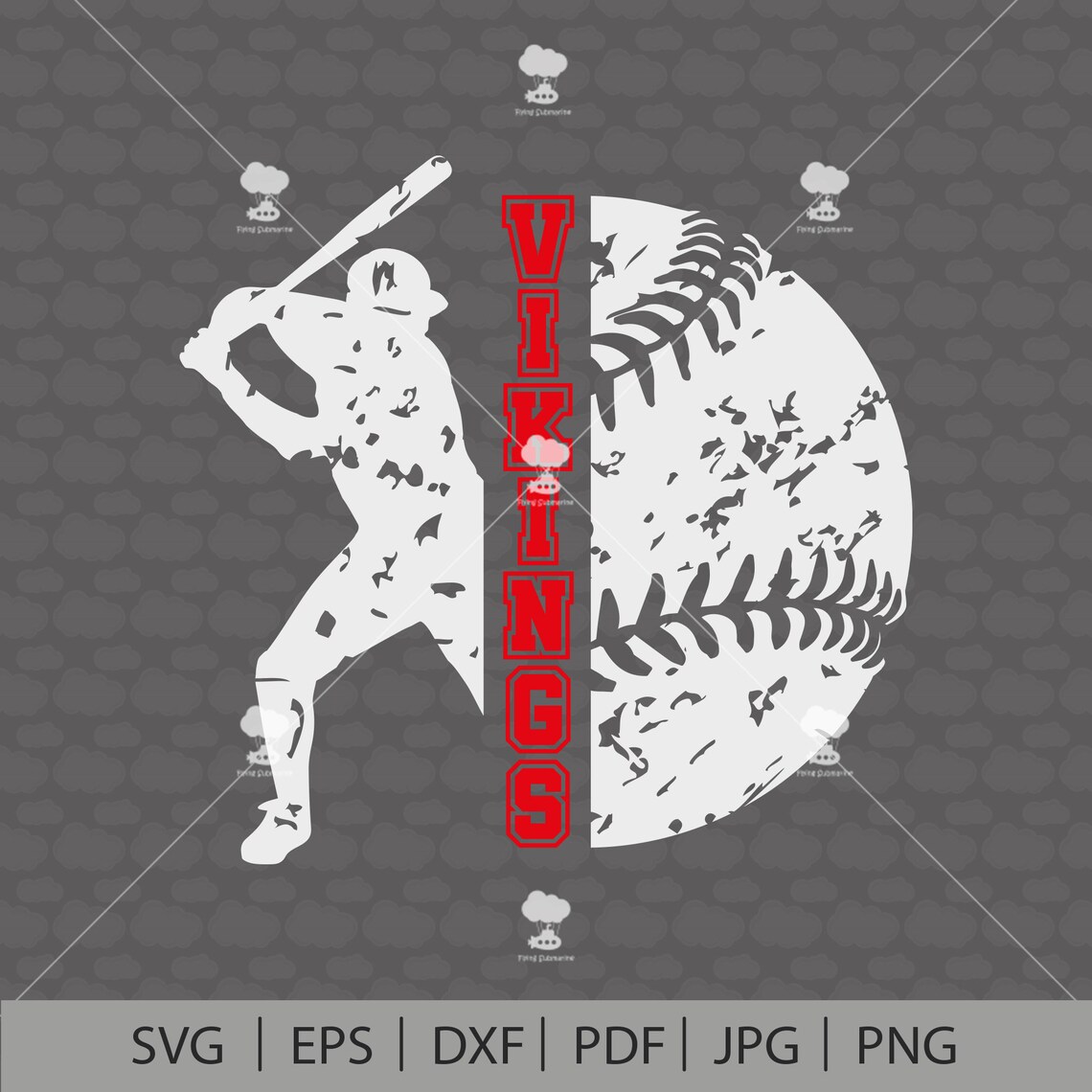 Vikings Svg SVG DXF Baseball Svg Vikings Baseball - Etsy