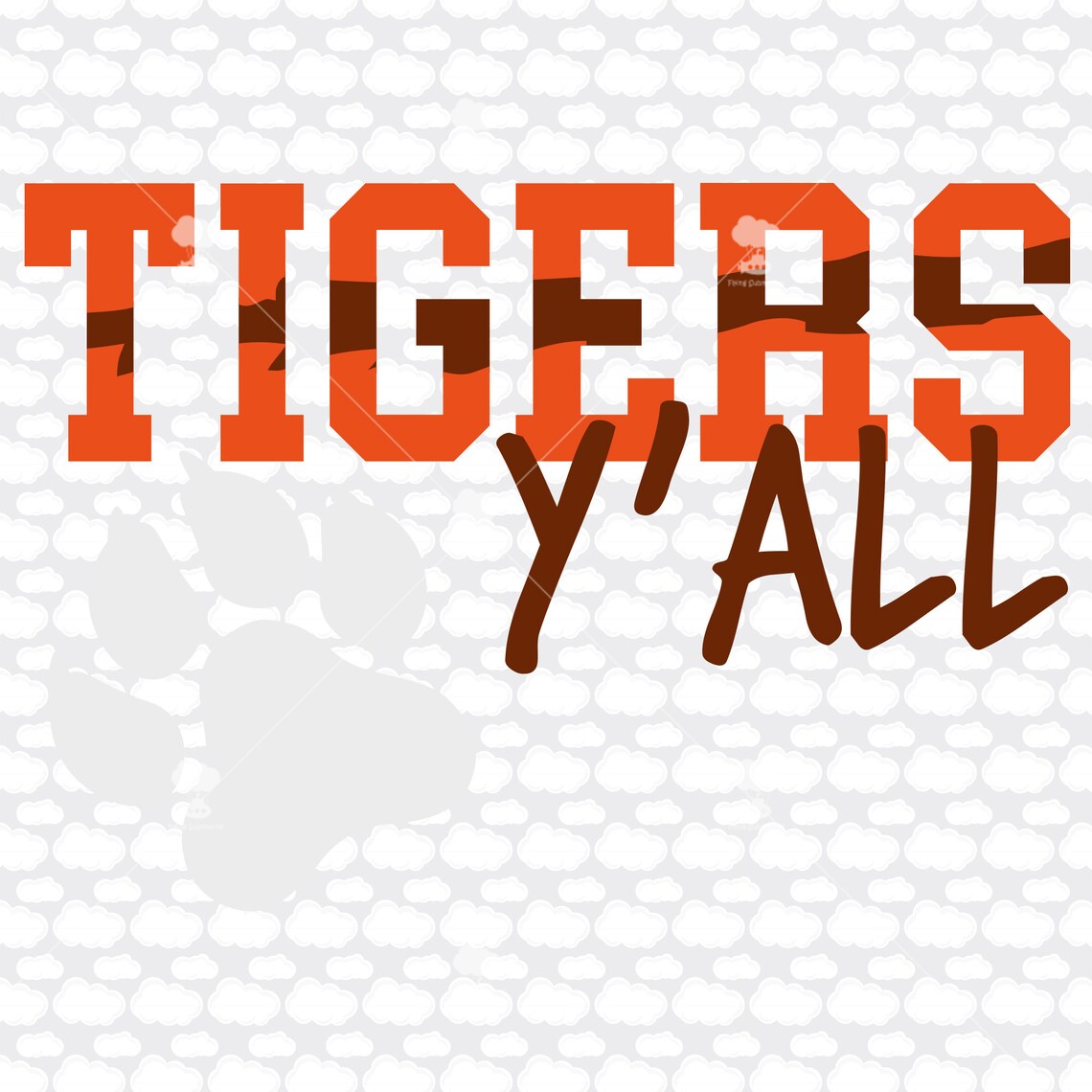 Tigers Svg SVG DXF Paw Svg Tigers Volleyball Tigers - Etsy
