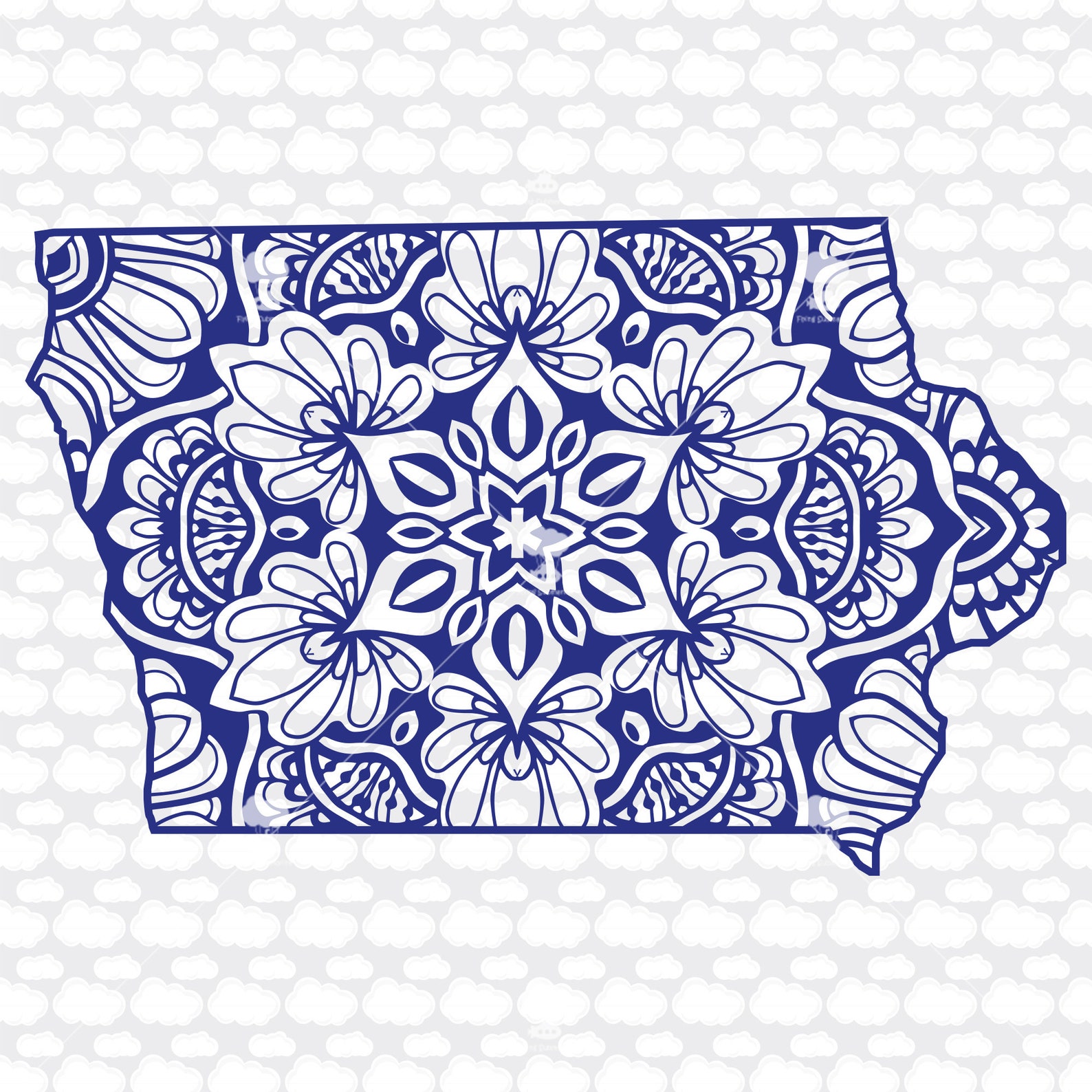 Iowa Svg DXF SVG PDF Mandala Svg Digital Download Iowa - Etsy