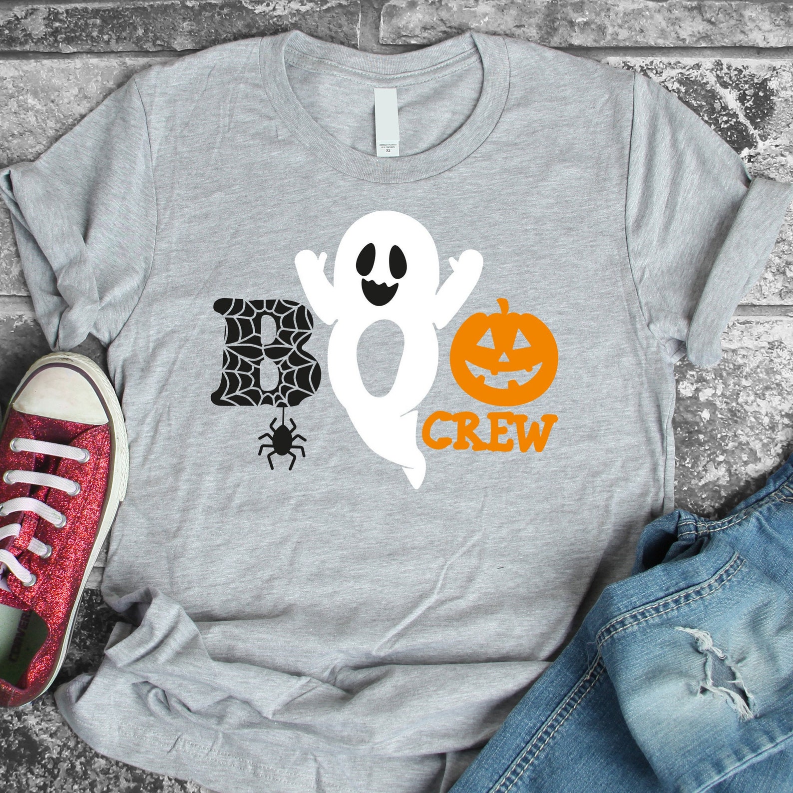 Boo Crew Halloween SVG, Ghost Spider Pumpkin Clipart (digital File) - Etsy