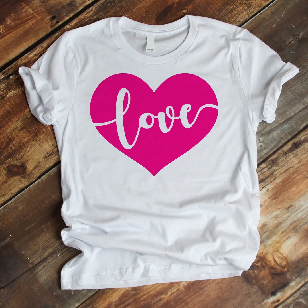 Love on Pink Heart Svg, Love Svg, Heart Svg, Valentines Day Svg ...
