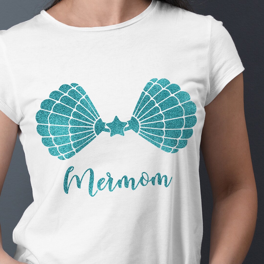 Mermaid Mom SVG, Shell Bra Clipart, Summer Vacation (digital Download ...