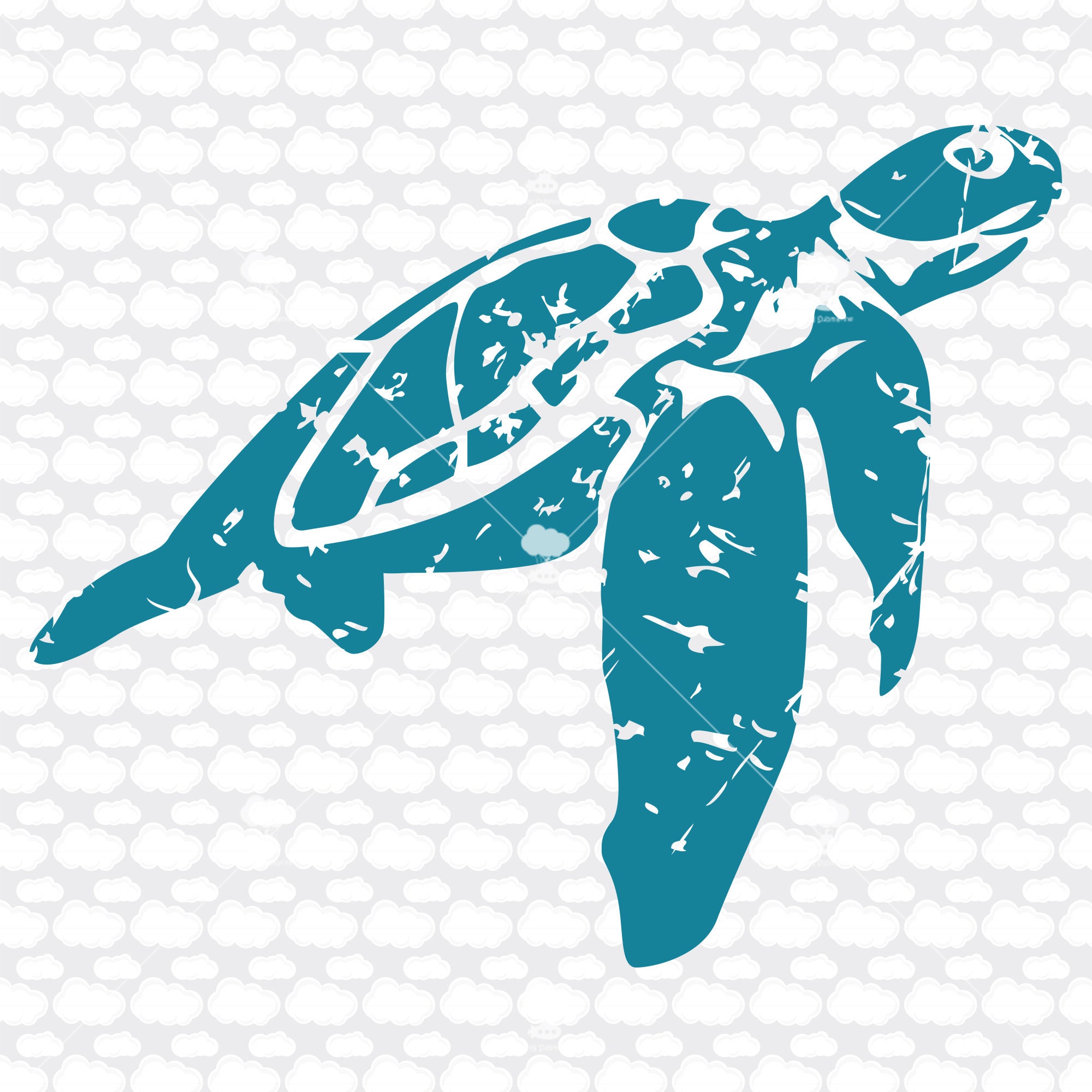 Tortuga svg SVG DXF descarga digital tortuga marina svg - Etsy España