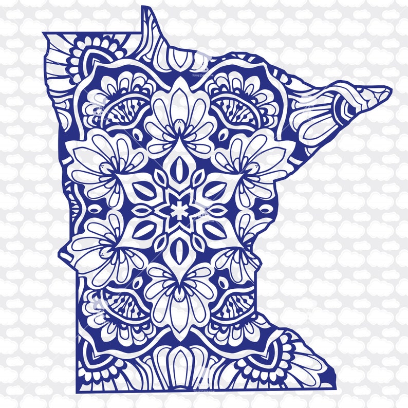 Minnesota Mandala SVG, State Outline Clipart (digital Download) - Etsy