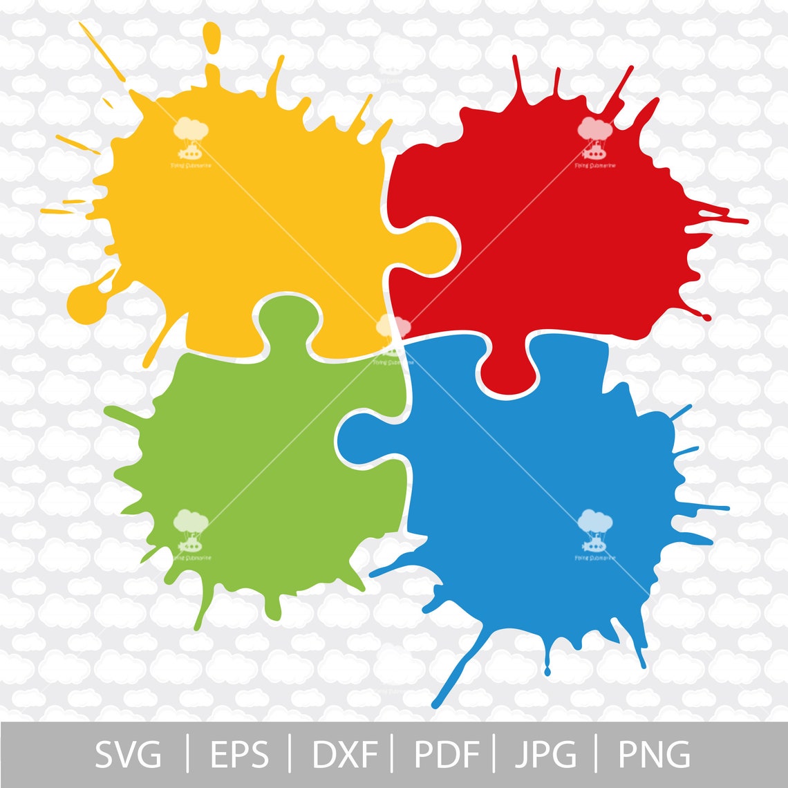 Autism Svg SVG PDF DXF Puzzle Svg Autism Awareness Svg - Etsy
