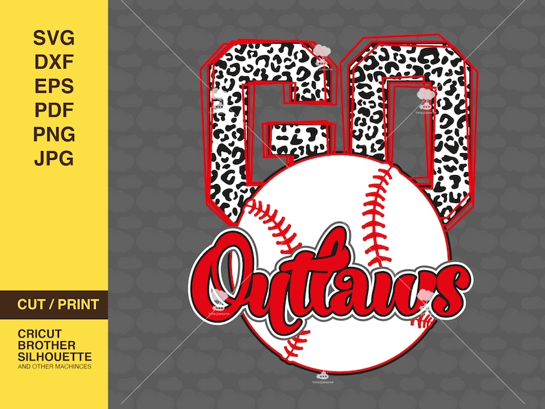 GO Outlaws Outlaws Svg Baseball Mom Svg Baseball Png - Etsy