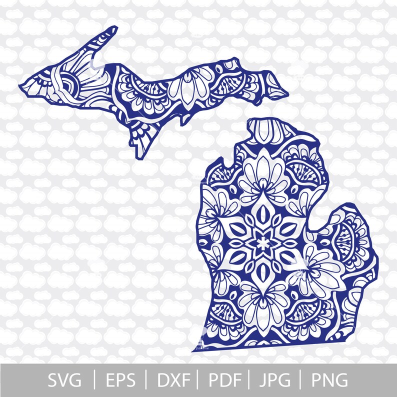 Michigan Mandala SVG, State Outline Clipart (digital Download) - Etsy