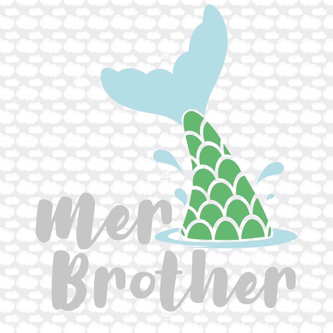 Mermaid Svg SVG DXF Mer Brother Svg Digital Download | Etsy