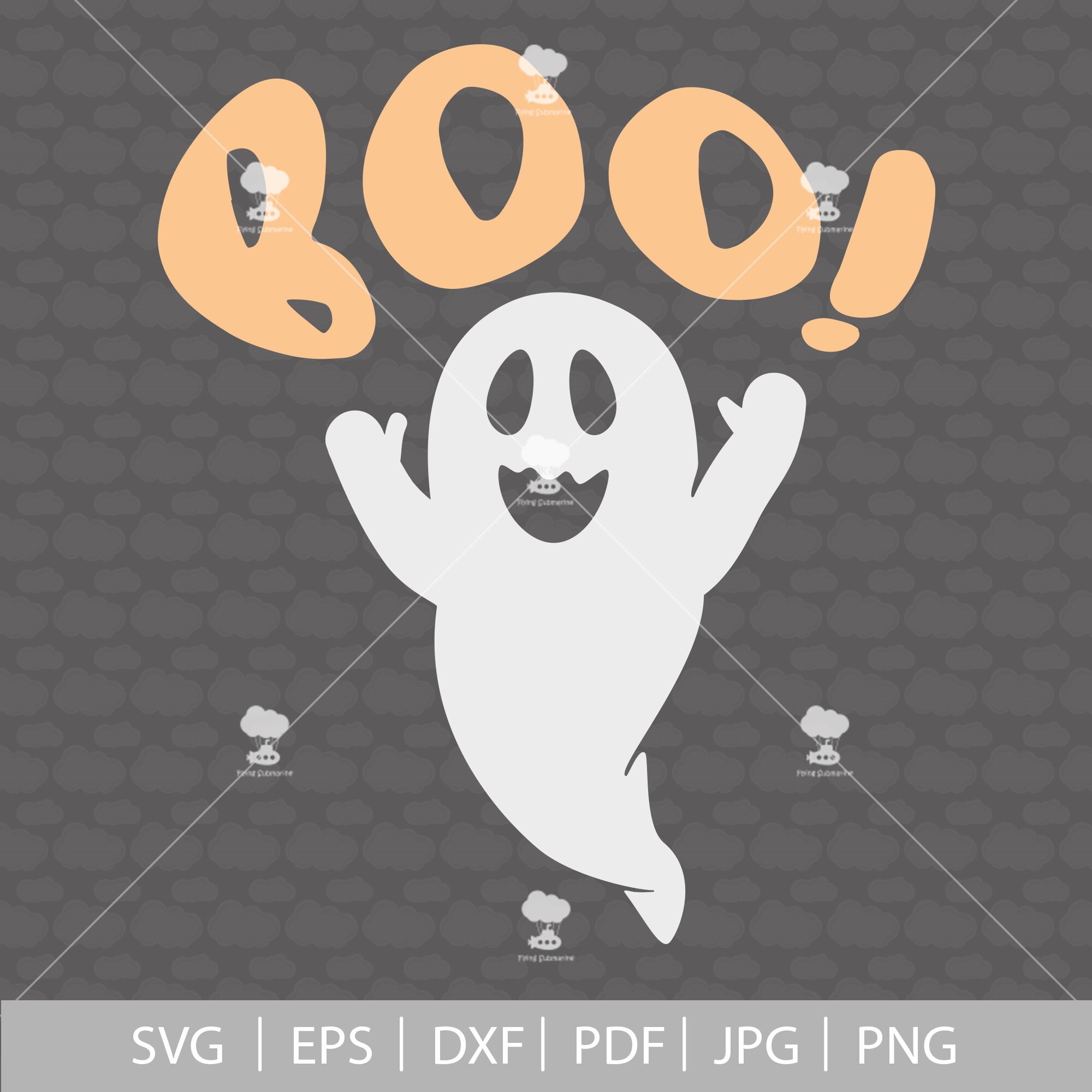 Boo Ghost SVG, Halloween Clipart, Cricut Files (digital Download) - Etsy