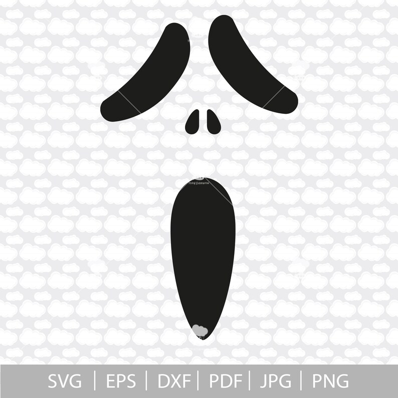 Ghost Face Svg SVG DXF Halloween Svg Scary Svg Scream - Etsy
