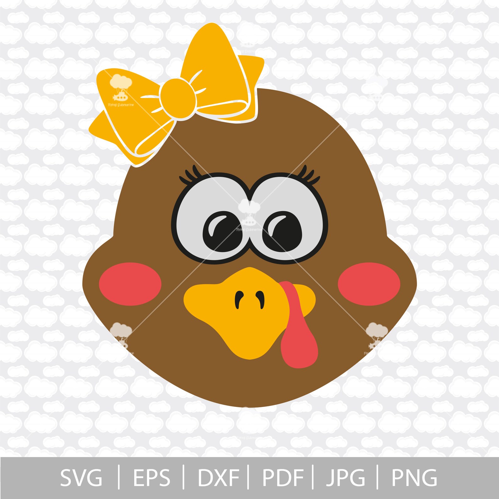 Girl Turkey Svg Thanksgiving Svg SVG PDF Turkey Svg - Etsy