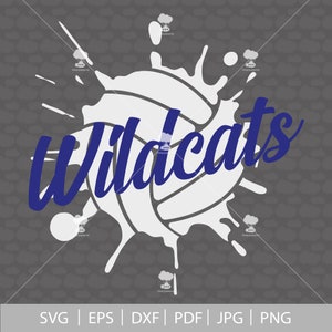 Wildcats Svg, Volleyball Svg, SVG, Paint Splatter Decal, Volleyball Mom ...