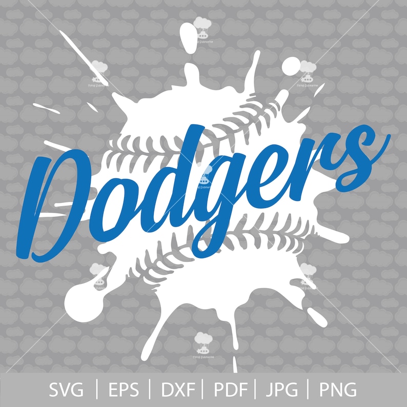 Dodgers Baseball SVG, Paint Splatter Decal (digital File) - Etsy
