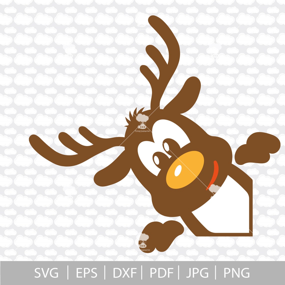 Peeking Reindeer Svg SVG DXF Christmas Svg Reindeer Svg - Etsy