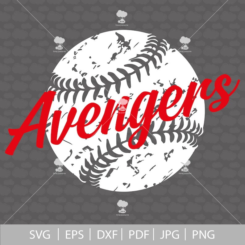 Avengers Baseball SVG, Distressed Softball Design (digital Download) - Etsy