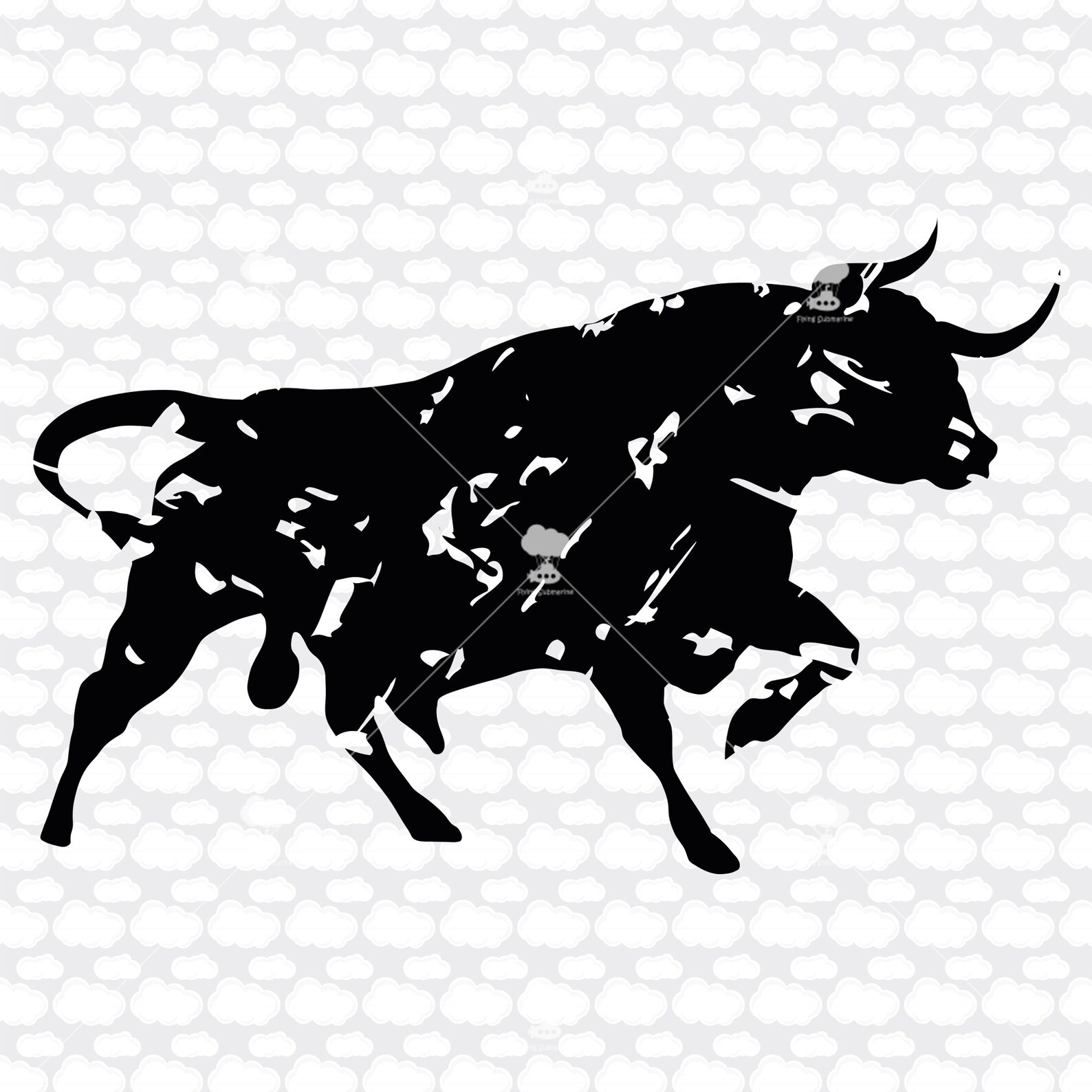 Bull Svg SVG Digital Download Cow Svg Rodeo Svg Cowboy | Etsy