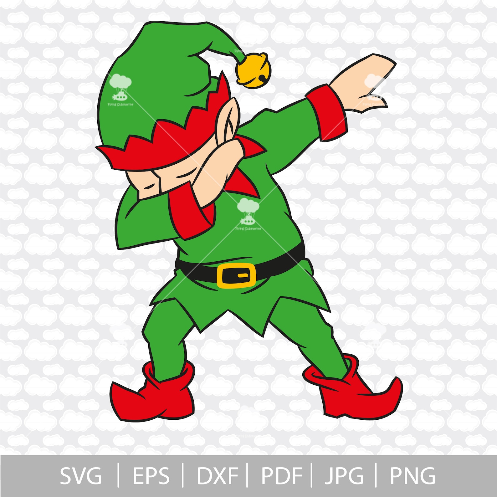 Dabbing Elf Svg Elf Svg SVG PDF DXF Dab Elf Svg - Etsy