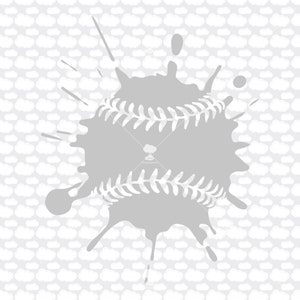 Baseball Svg, SVG, DXF, Digital Download, Splatter Baseball, Paint ...