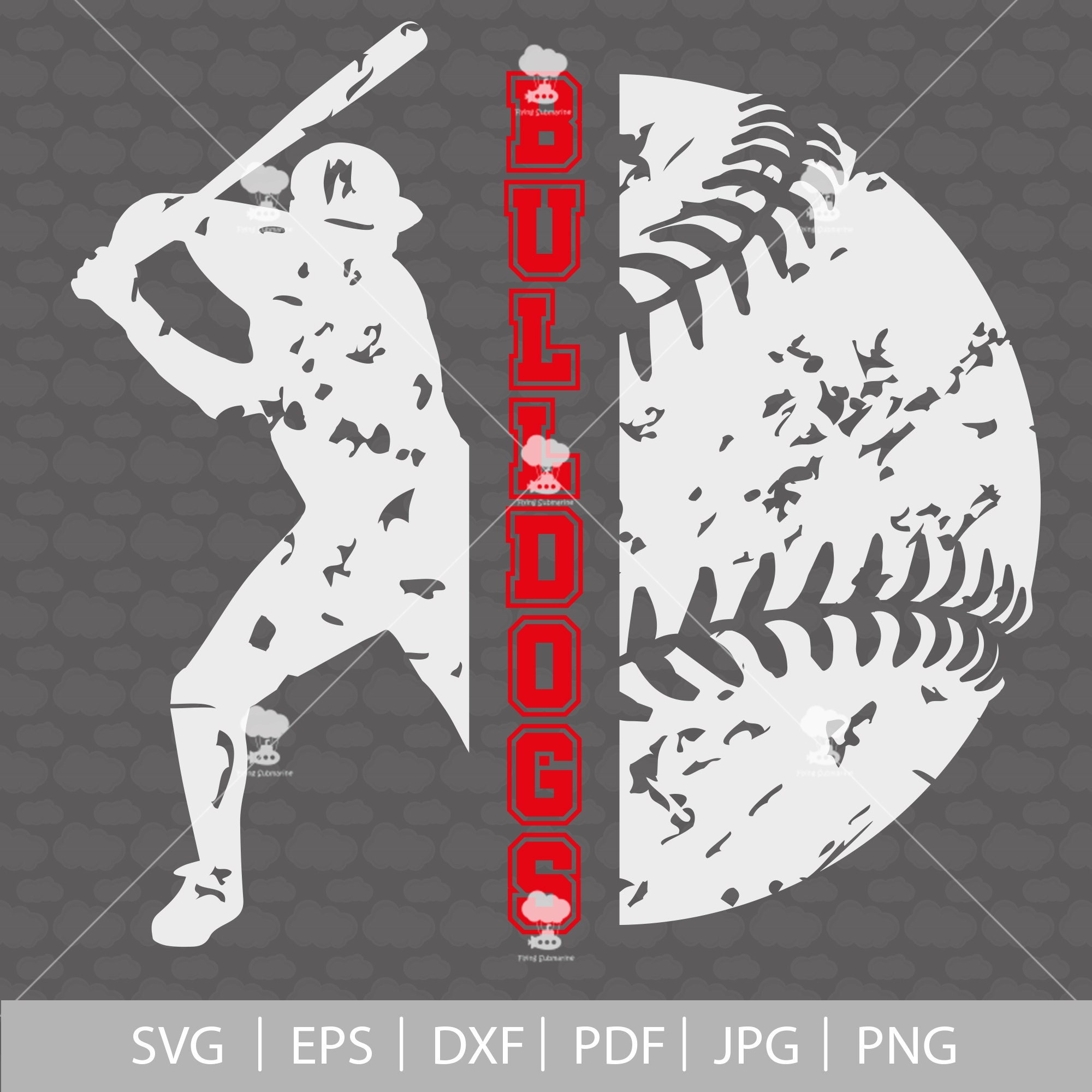 Bulldogs Svg SVG DXF Baseball Svg Bulldogs Baseball - Etsy