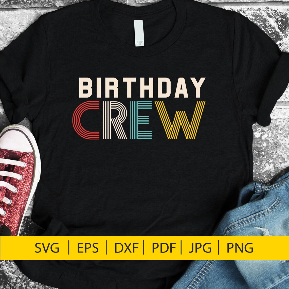 Birthday Crew Svg Birthday Svg SVG DXF PDF Png Vintage - Etsy