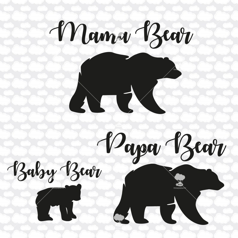 Ours SVG Mama Bear SVG papa ours svg Bébé ours svg famille - Etsy Canada
