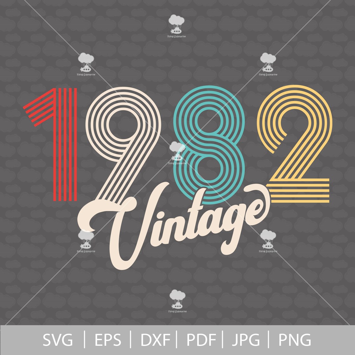 40th Birthday Svg 1982 Svg SVG PDF Vintage 1982 Svg 40 | Etsy