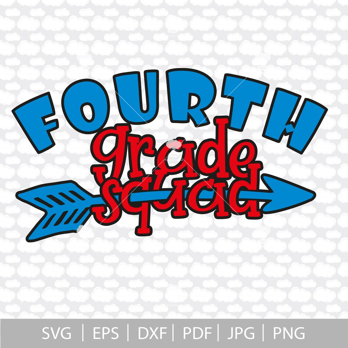 Fourth Grade Squad SVG DXF 4th Grade Svg Back to School - Etsy
