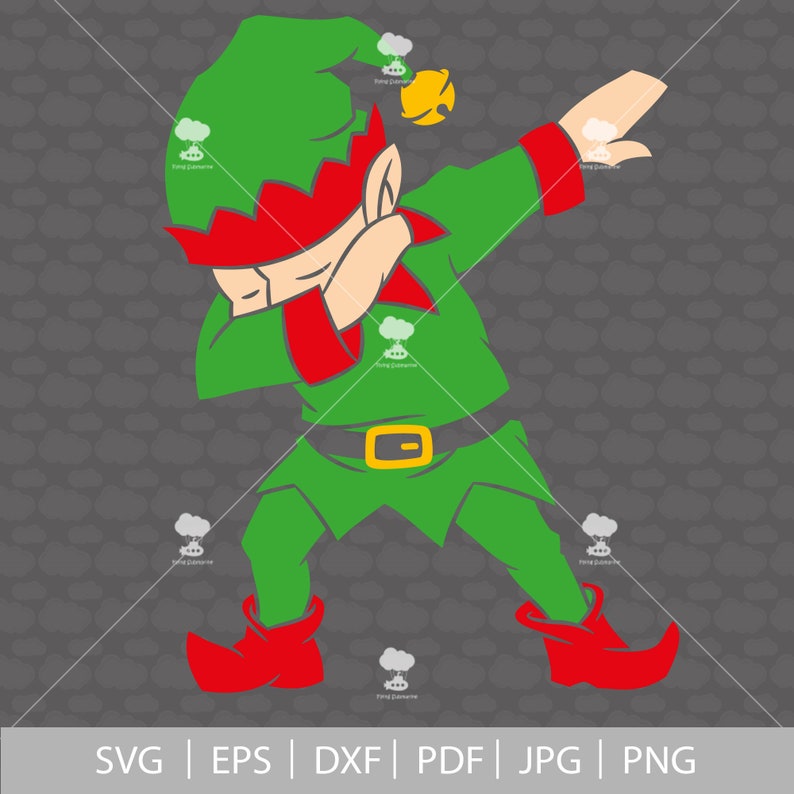 Dabbing Elf Svg Elf Svg SVG PDF DXF Dab Elf Svg - Etsy