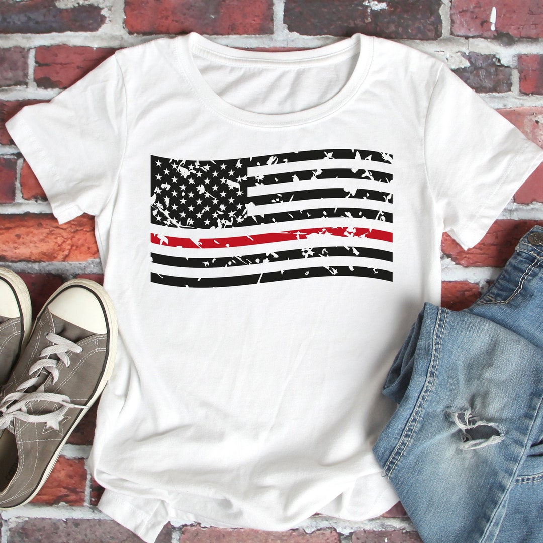 Distressed Flag Svg, SVG, DXF, Fireman Svg, Firefighter Svg, Digital ...