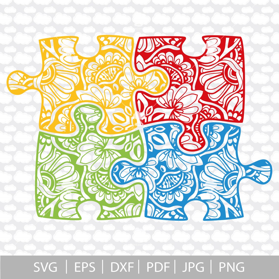 Autism Svg SVG DXF Autism Awareness Svg Mandala Svg | Etsy