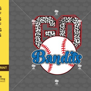 GO Bandits, Bandits Svg, Baseball Mom Svg, Baseball Png, Baseball Shirt ...