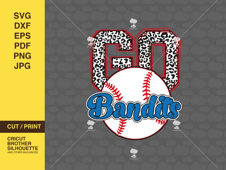 GO Bandits Bandits Svg Baseball Mom Svg Baseball Png - Etsy