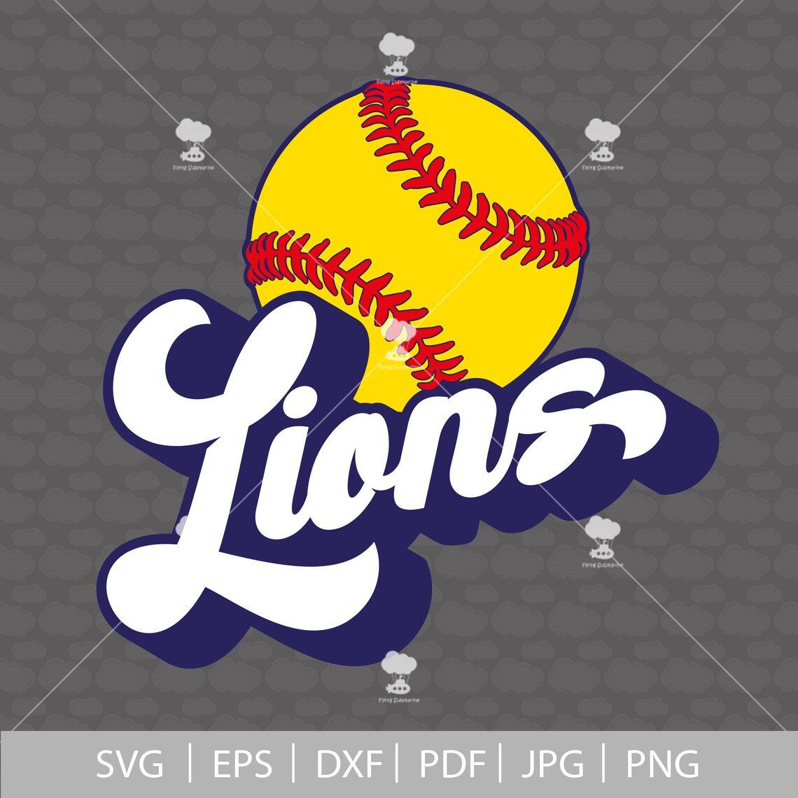 Lions Svg SVG DXF Softball Svg Lions Softball Softball - Etsy