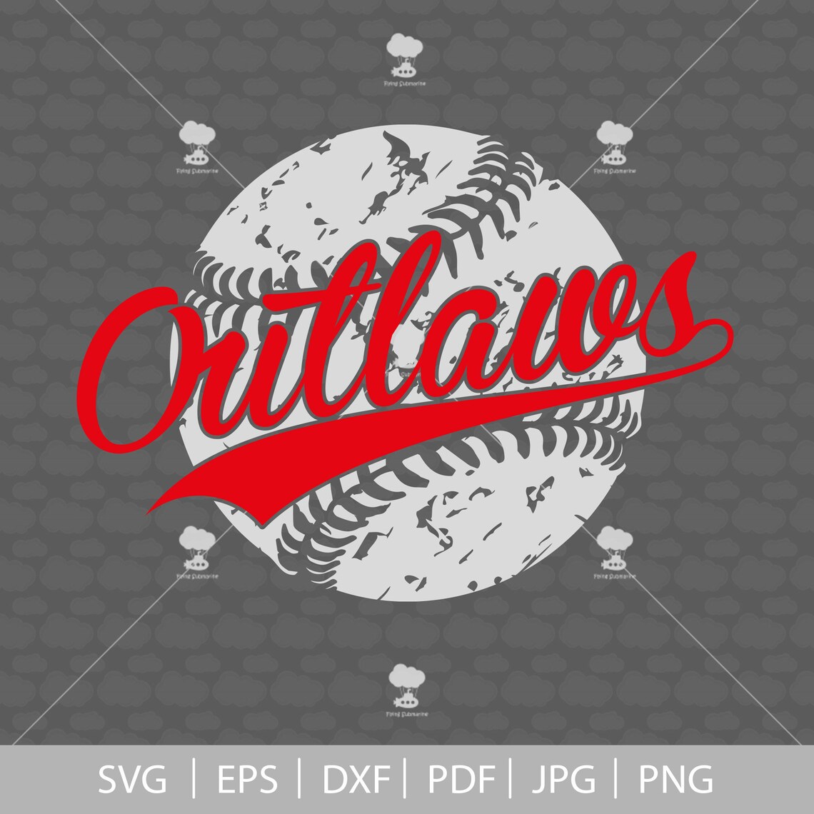 Outlaws Baseball SVG, Distressed Design (digital Download) - Etsy