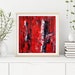 Red & Black Abstract Art Prints and Acrylic Painting, Modern Art Print ...