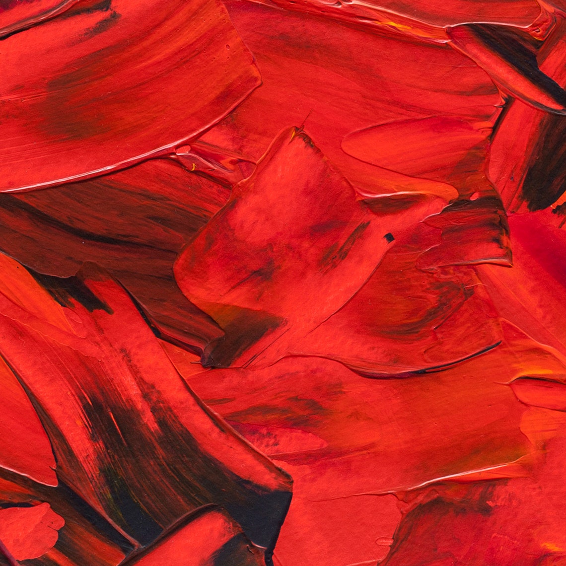 RED Abstract Art Prints and Acrylic Painting, Modern Art Print, Wall ...