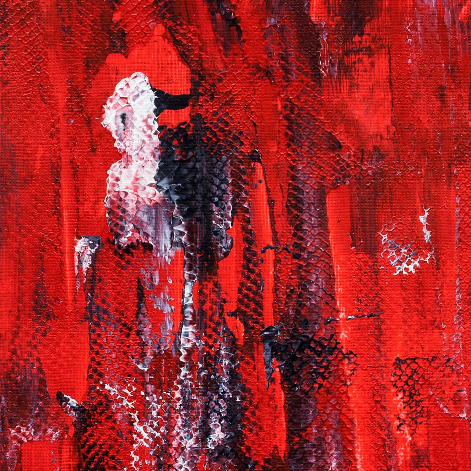 Red & Black Abstract Art Prints and Acrylic Painting, Modern Art Print ...