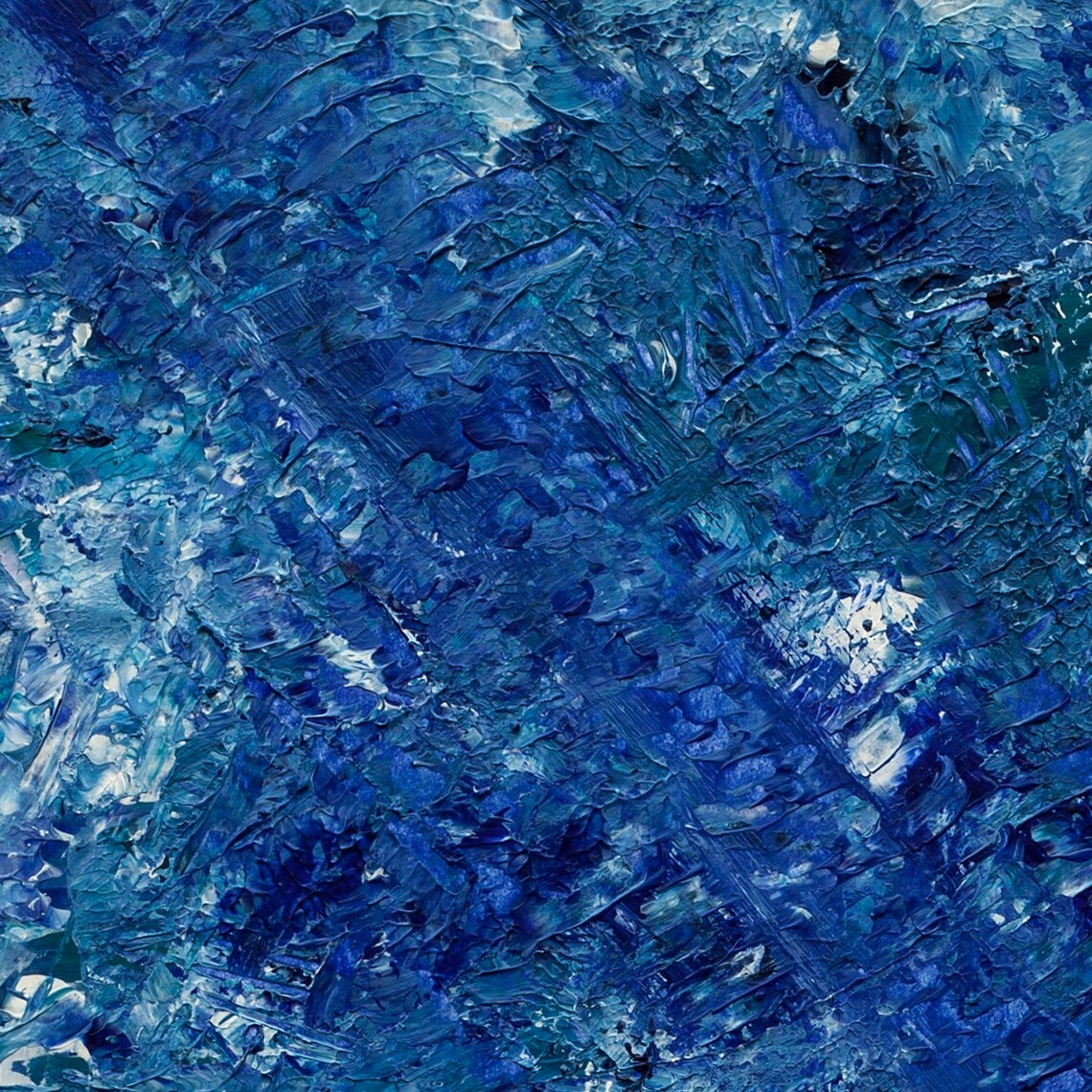 Blue Painting Print, Abstract Wall Art, Fine Art, Acrylic Painting ...