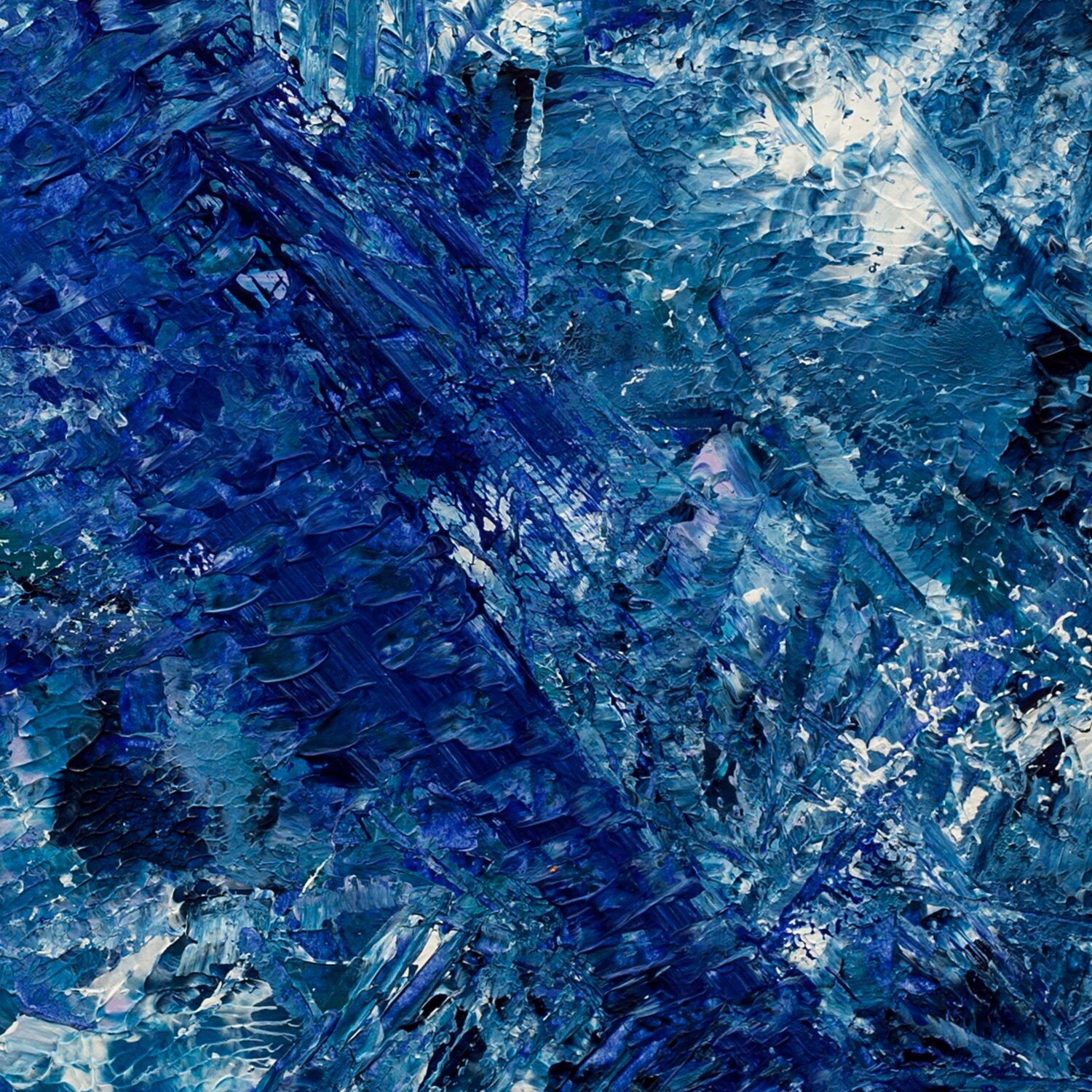 Blue Painting Print, Abstract Wall Art, Fine Art, Acrylic Painting ...