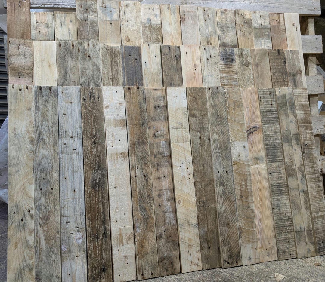 Sanded Rustic Reclaimed Pallet Wood Wall Panels - 1m2 |handmade ...